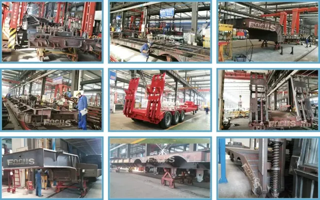 Heavy Load 50t-60t 3/4 Axles Lowboy/Low Deck/Platform/Loader for Excavators Transport