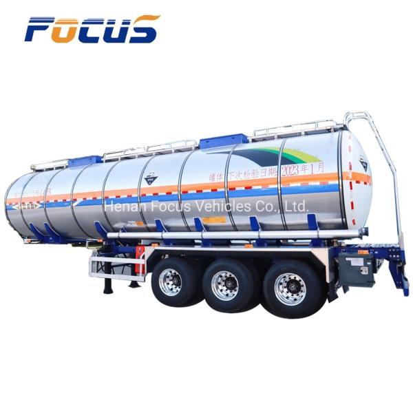 Quality 6.0mm Thickness 2 API Valve Aluminum Tanker Semi-Trailer for Edible Oil Transport for sale