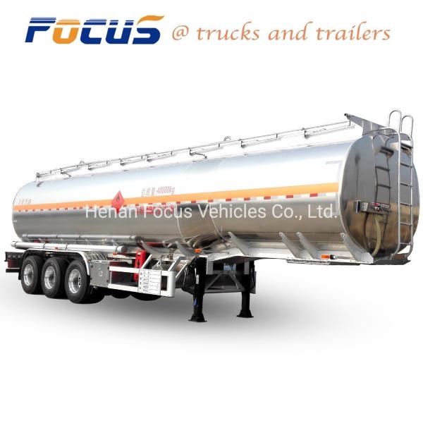 Quality 3/4/5 Axles Aluminum Tank Truck Semi Trailer with 4 Compartments 30 000 to 60 000 Liters for sale