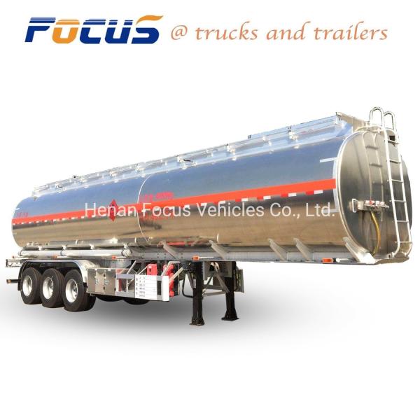 Quality 45 000 Liters Tri Axles Fuel Aluminum Tank Truck Semi Trailer with Flow Pump and Meter for sale