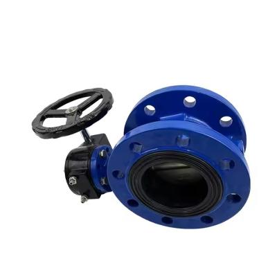 China Industrial Turbine Double Flange Cast Steel Butterfly Valve With PTFE Liner for sale
