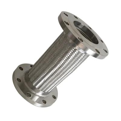 China DN125 PN16 conecção de flange aço inoxidável 316 fio trançado flexível flange metal mangueira de montagem for sale