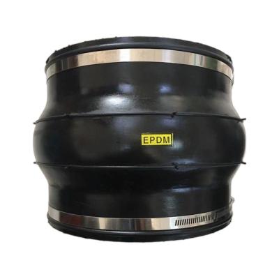 China Customized Acid Alkali High Temperature Resistant Clamp Type Flexible Rubber Joint Pipeline Shock Absorber for sale