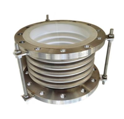China Stainless Steel 304 PTFE Lined Metal Expansion Joint ANSI Flange for sale