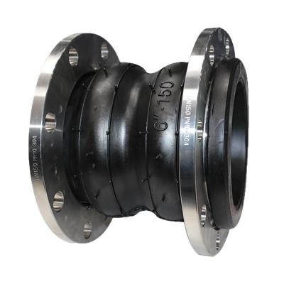 China 8 Inch PN16 Double Sphere SS304 Flange Rubber Joint for sale
