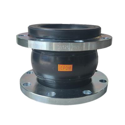 China 5 Inch DN125 Single Sphere Flexible Rubber Expansion Joint | EPDM Rubber Bellow with Carbon Steel Flange for sale