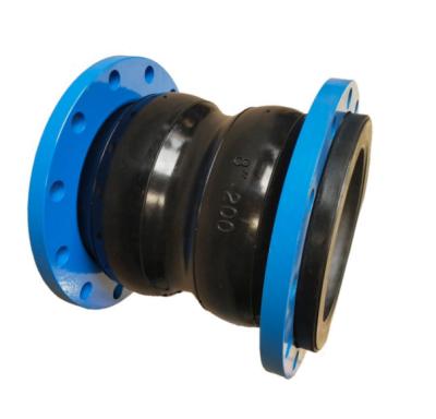 China 8 Inch Double Sphere Rubber Expansion Joint with Ductile Iron Flange for sale