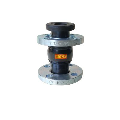 China DN32 Single Sphere Rubber Expansion Joint With EPDM Rubber ANSI 150LB Galvanized Carbon Steel Flanges for sale