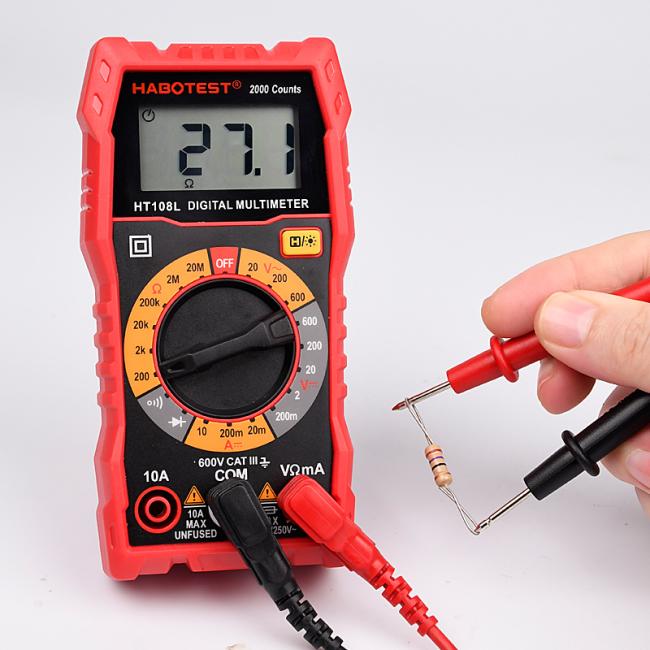 Habotest HT108L Digital Multimeter back view