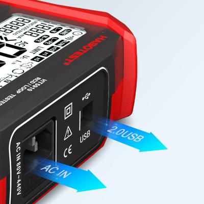 China HT5910 Leakage Switch Tester LCD Digital Resistance Meter RCD/Loop Tester 1000 Data Storage Voltmeter Megohmmeter for sale