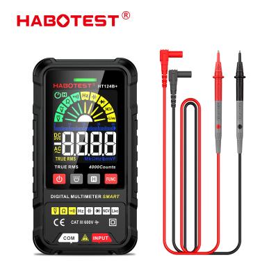 중국 HT124 디지털 멀티미터 4000 카운트 자동 범위 전압 검사 오hm Hz 용량 진실 RMS AC DC DMM 멀티테스터 판매용