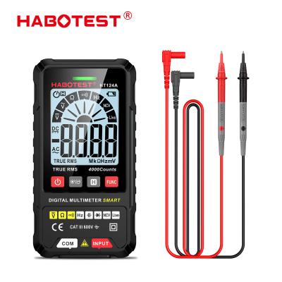중국 HT124 디지털 멀티미터 4000 카운트 자동 범위 전압 검사 오hm Hz 용량 진실 RMS AC DC DMM 멀티테스터 판매용