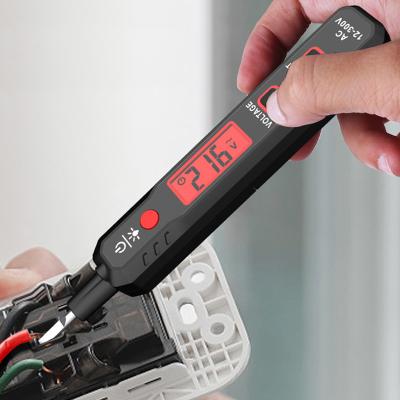 중국 HABOTEST 전압 탐지기 HT89 AC 300V 민감 인덕션 검사 펜 백라 라이트 AC 전압 검사 사운드 라이트 알람 LCD 디스플레이 판매용