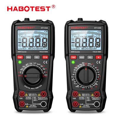 China HABOTEST HT135 Digital Multimeter 1000V 10A 4000 Counts AC/DC Transistor Tester Electrical NCV Test Meter Profesional Multimetr for sale