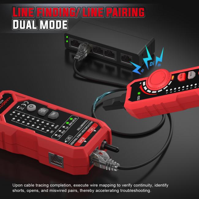 HABOTEST 801A/B Network Cable Tester compact design