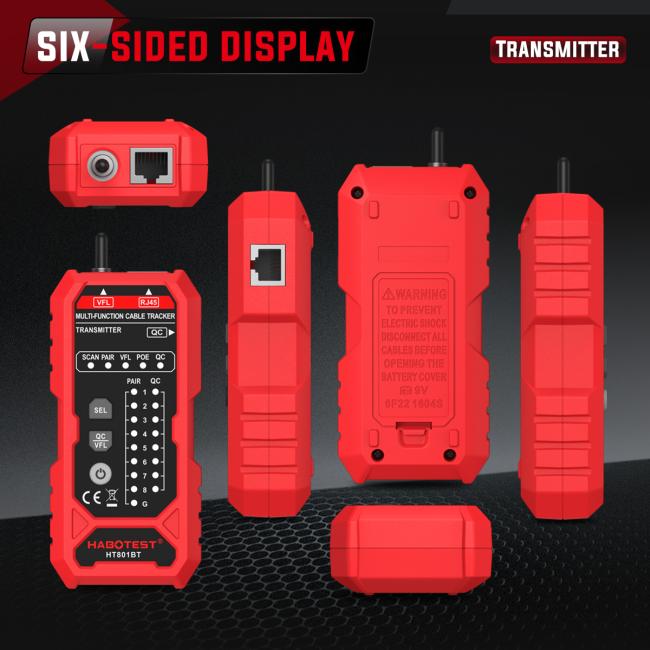 HABOTEST 801A/B Network Cable Tester display close-up