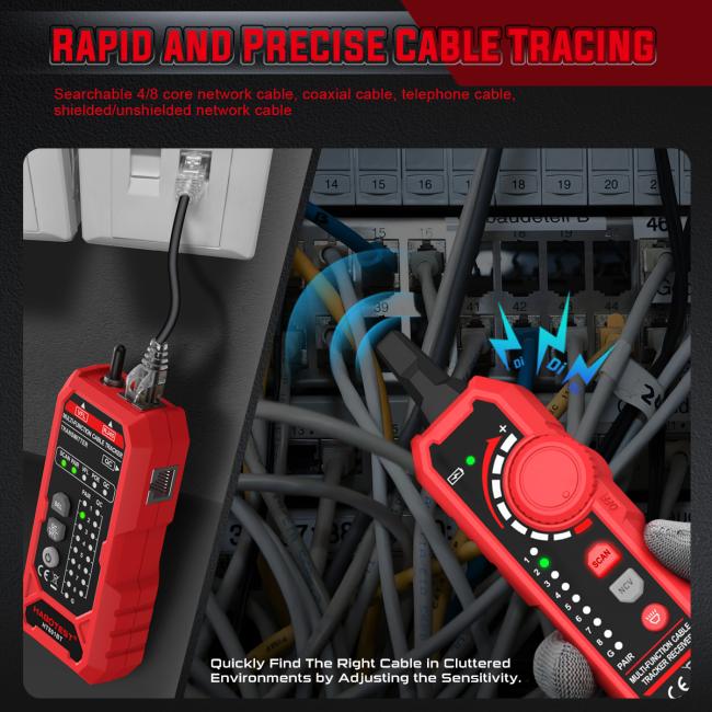 HABOTEST 801A/B Network Cable Tester package contents