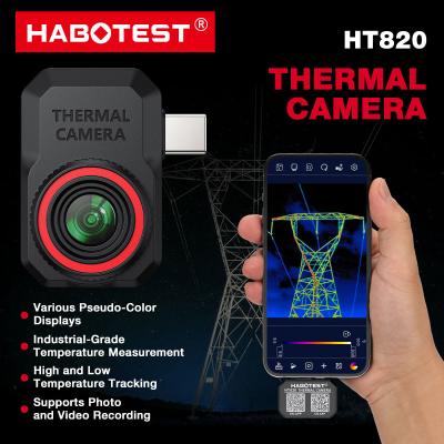 China Habotest HT820 portable high-precision rapid-response plug-and-play thermal image camera with a resolution of 256*192, which is superior to that of smart phone thermal image cameras. for sale