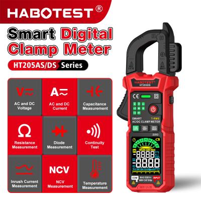 China HABOTEST HT205AS/DS True RMS Digital Clamp Meter - AC/DC Current Voltage Tester, Resistance, Capacitance, Frequency & Temperature Meter with NCV for sale