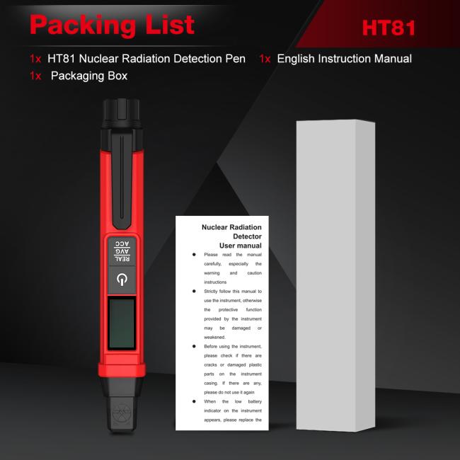 HT81 Geiger Counter package contents