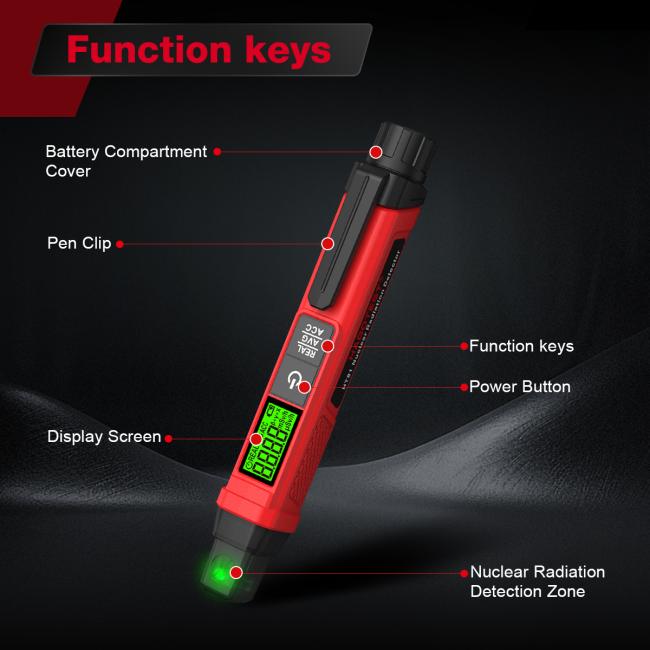 HT81 Geiger Counter back view