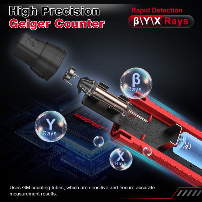 HT81 Geiger Counter kickstand feature