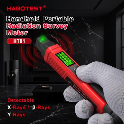China HABOTEST HT81 Geiger Counter Nuclear Radiation Detector - Handheld Beta Gamma X-Ray Survey Meter with LCD Display, Sound Alarm for Home, EMF Inspection, Food & Environment Safety for sale