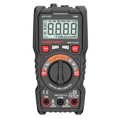 China Habotest HT113C Digital Multimeter with Safety Rating CAT III 600V ABS Material and Low Battery Indicator for sale