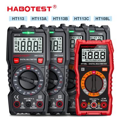 China Habotest HT113C Digital Multimeter with Safety Rating CAT III 600V ABS Material and Low Battery Indicator for sale