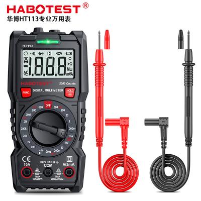 China Habotest HT113 Manual Digital Multimeter with Low Input Impedance for Household Use and ABS Material Construction for sale