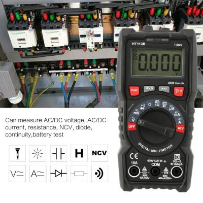 China Habotest HT113B Digital Multimeter DMM with True RMS 600V AC DC and 10A Current for Industrial and Household Use for sale