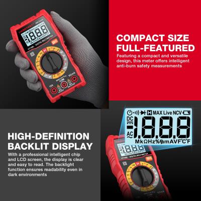 China Habotest HT108L Low Price Manual Range Digital Multimeter with Safety Rating CATIII 600V for Industrial and Household Use for sale