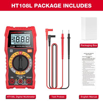 China Habotest HT108L Low Price Manual Range Digital Multimeter with Safety Rating CATIII 600V for Industrial and Household Use for sale