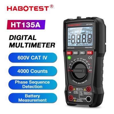 China Habotest HT135A 10A Max Current 1000V Max Voltage 40.00mF Capacitance Range Digital Multimeter for sale