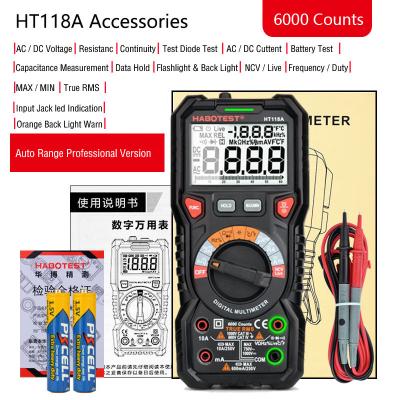 China HABOTEST HT118A Digital Multimeter with 10MHz Frequency CAT III 1000V Safety and Temperature Measurement for sale