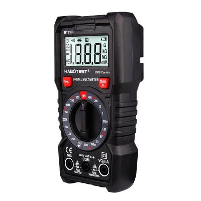 China HT113 Small Digital Multimeter 600V 10A 20M ohm Manual Range 2000 Counts Resistance Mini Multimeter Digital with CE ROH for sale