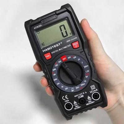 China HT113 Small Digital Multimeter 600V 10A 20M ohm Manual Range 2000 Counts Resistance Mini Multimeter Digital with CE ROH for sale