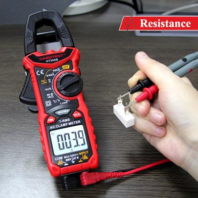 China 200V Digital Clamp Meters , HT206 200A Clamp Meter AC DC Current for sale