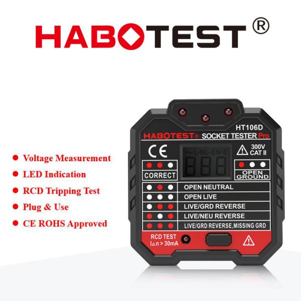 HT106 Pen Type Voltage Tester, verificador do soquete de parede 250V