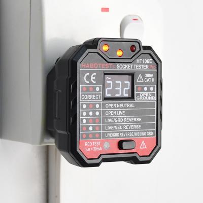 China El LCD exhibe al probador del enchufe del zócalo de 250V EN61010-1, probador del zócalo con la prueba de RCD en venta