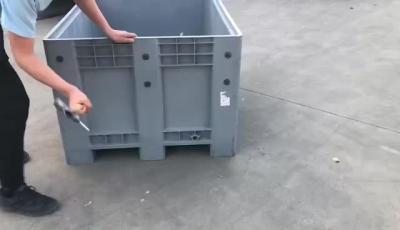 China solid bulk container plastic pallet box turnover closed deck pallet box storage Container for sale