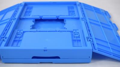 China Blue Folding Boxs Plastic Packaging Crates With Lids for sale