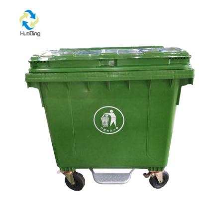 China Plastic Waste Container Garbage Container Wast Bin 1100L Food & Beverage Shops Restaurant 3 Years Hotels Online Support for sale