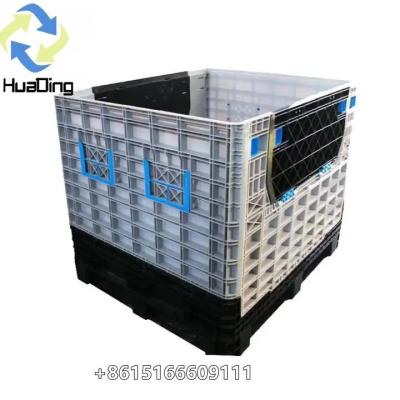 China 1200x1100 Plastic box foldable pallet container logistics packaging pallets boxes for sale