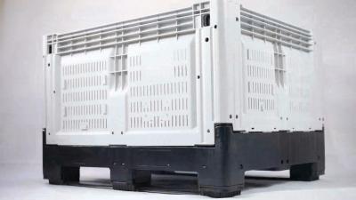 Cina Contenitore di pallet di spedizione su misura di griglia di pallet di piegatura di plastica riciclabile pieghevole logistica del contenitore in vendita
