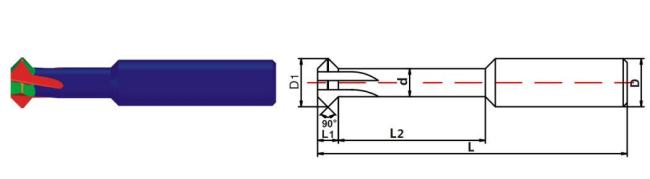 Mulini di estremità non rivestiti di smusso del carburo di tungsteno di OEM/ODM per alluminio