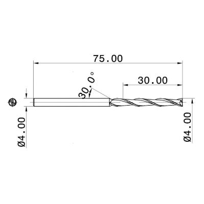 China Wxsoon 2 Flutes 30 Helix Long Solid Carbide End Mill for sale