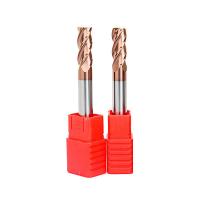 China TiAlN Coated HRC45-65 Solid Carbide Square Endmill 2-4 Flutes CNC Milling Cutter 1-20mm Diameter for sale