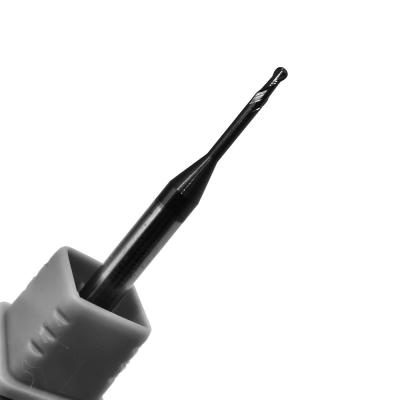 China 65HRC 2 Tapered Flutes Solid Carbide Ball Nose End Mill for sale