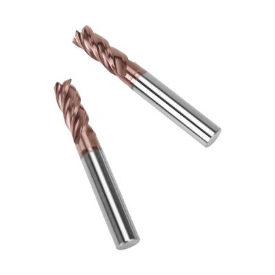 China HRC60 Unequal Solid Carbide Corner Radius End Mills For Steel for sale